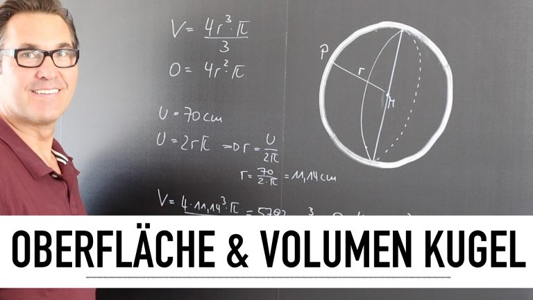 Kugel - Berechnung der Oberfläche und Volumen - lernflix.at